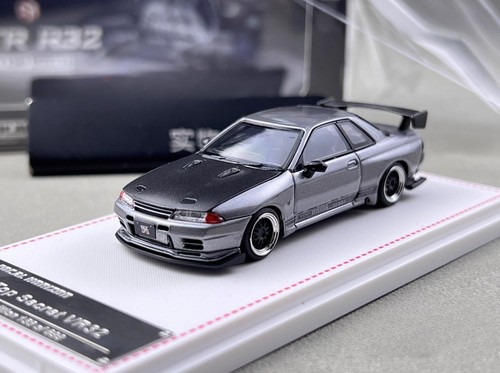 FH 1:64 Gray Skyline GTR R32 Top Secret Sports Model Diecast Display ...