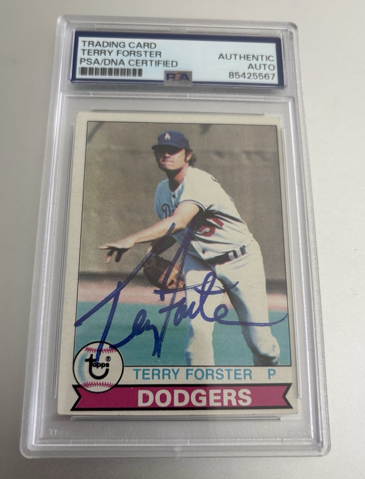 Terry Forster 1979 Topps Signed Auto Autographed PSA/DNA Dodgers TOUGH ...