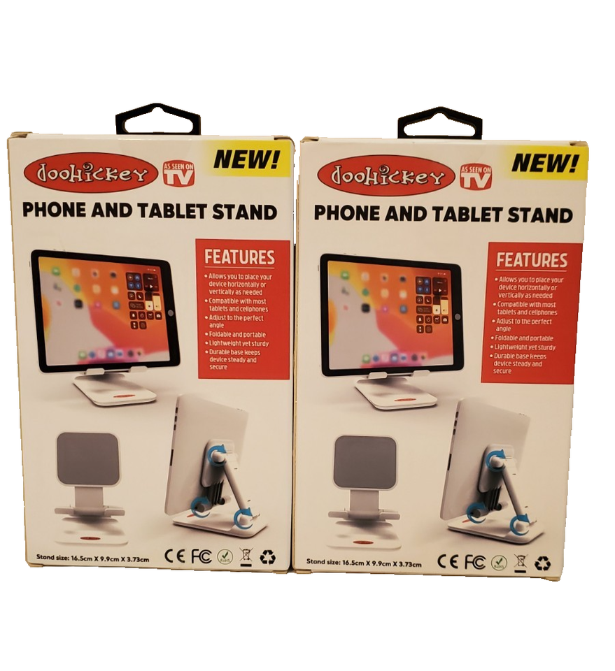 2 Doohickey Adjustable Phone & Tablet Desk Stand As Seen On TV. New In ...