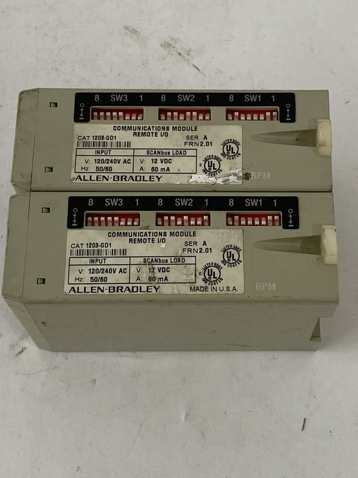 Lot Of 2 AB Allen Bradley Series A Communications Module Remote I/O ...