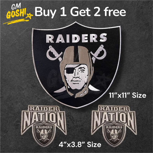 Raiders Las Vegas Logo Embroiderd Patch Large Sew/Iron on Buy 1 get 2 ...