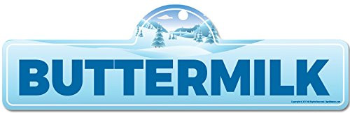 Buttermilk Street Sign | Indoor/Outdoor | Skiing, Skier, Snowboarder ...