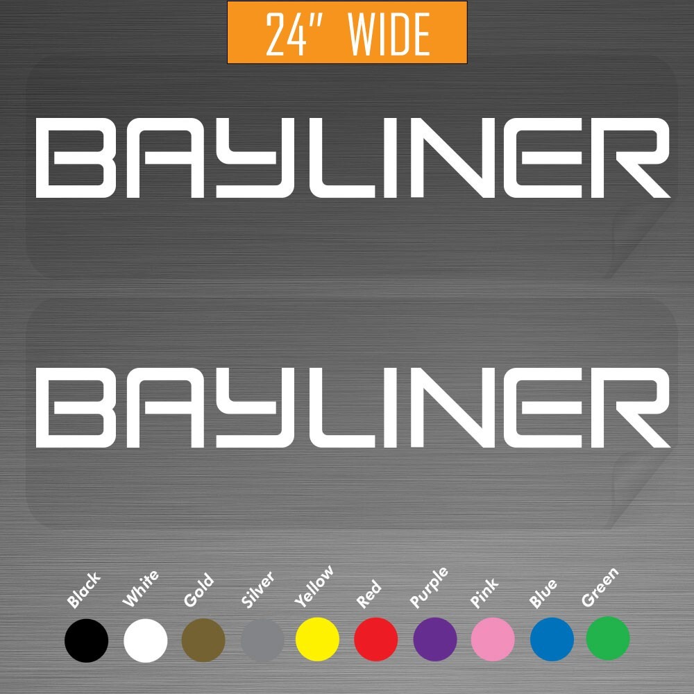 24" Bayliner Boat Outboard Motor Marine Decals Vinyl Stickers Pair A ...