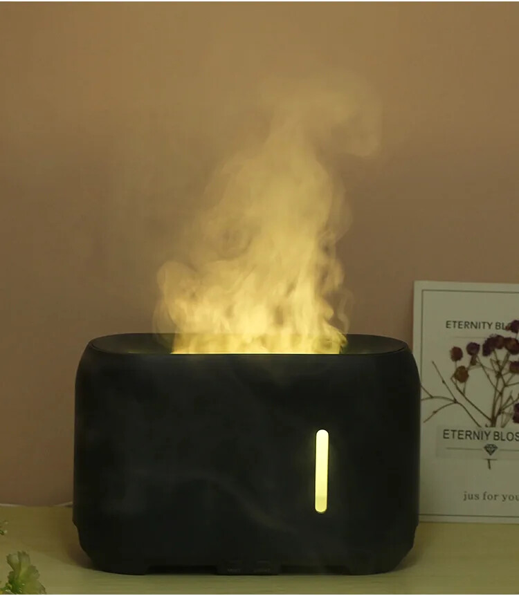 Flame Humidifier Aromatherapy 200ML With Remote Control 7 Flames ...