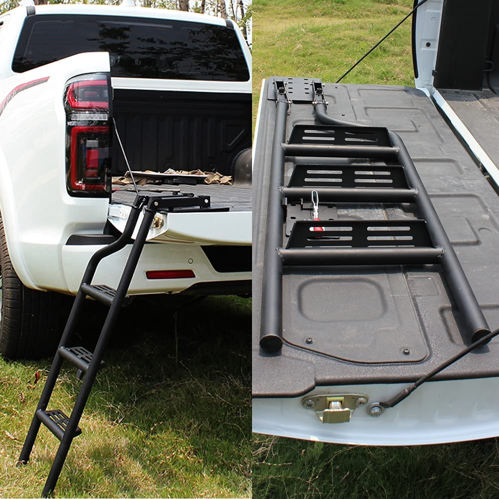 Universal Foldable Tailgate Ladder Fits for Jeep Gladiator JT 2019-2023 ...
