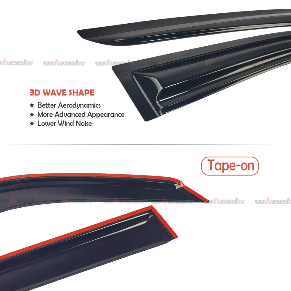 For 2019-2024 Acura RDX JDM Mugen Style Wavy Window Visor Rain Guard ...