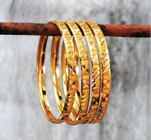gold plated indian large size bangles traditional pakistani kangan ...