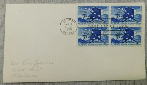 First Day Of Issue Juneau Alaska JAN 1959 Statehood Vintage Stamp ...