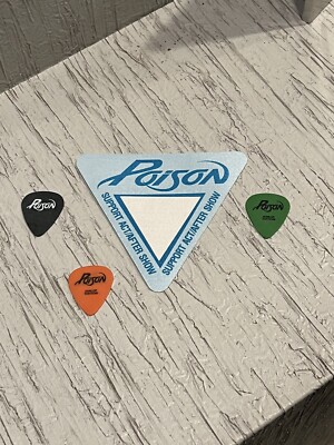 Poison Backstage Pass/Guitar Picks Combo | eBay