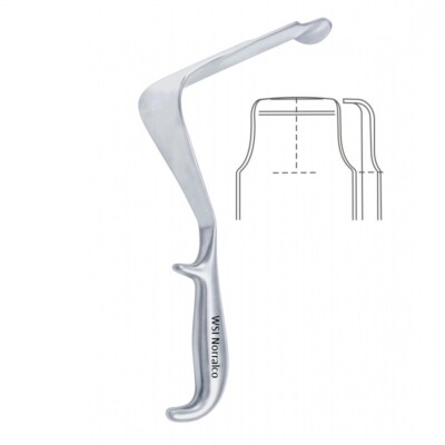 ST Marks Deep Pelvic Retractor with Lip, 7" WL,2.5" Blade Tapers to 2 ...