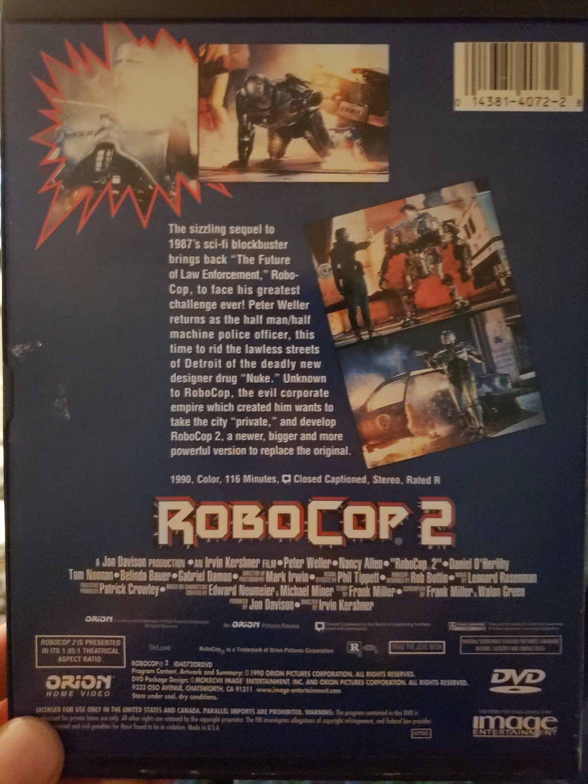Robocop 2 Dvd