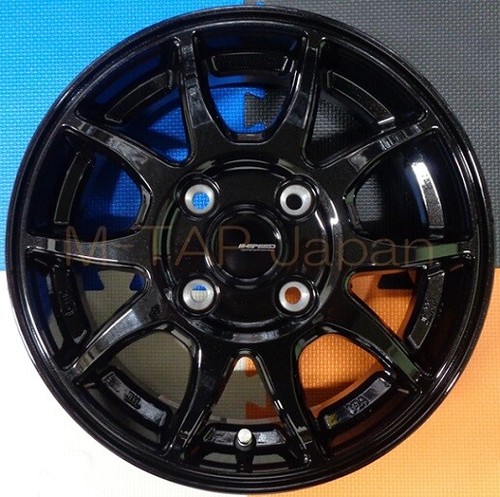 4x G.SPEED G06 13x4.0 +45 4x100 MBK Black Light Track Rims Kei Tora ...