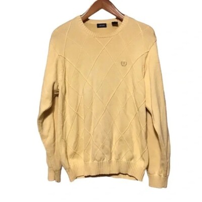 IZOD Yellow Diamond Pattern Pullover Sweater L | eBay