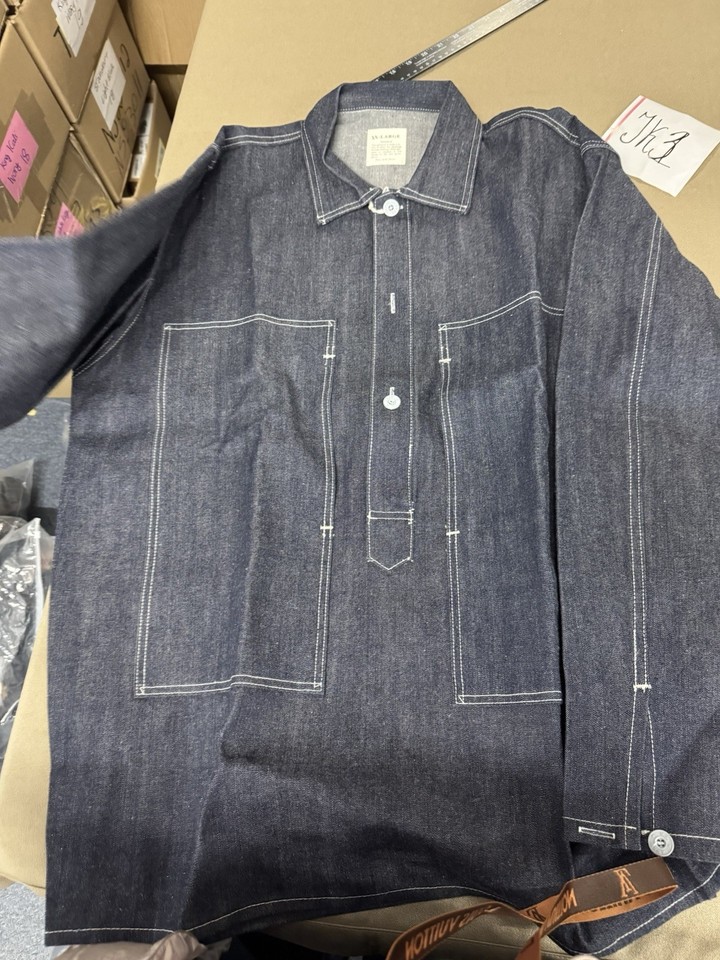 Bronson 1935 US Army CCC Fatigue Jumper Large Selvedge Denim Pullover ...