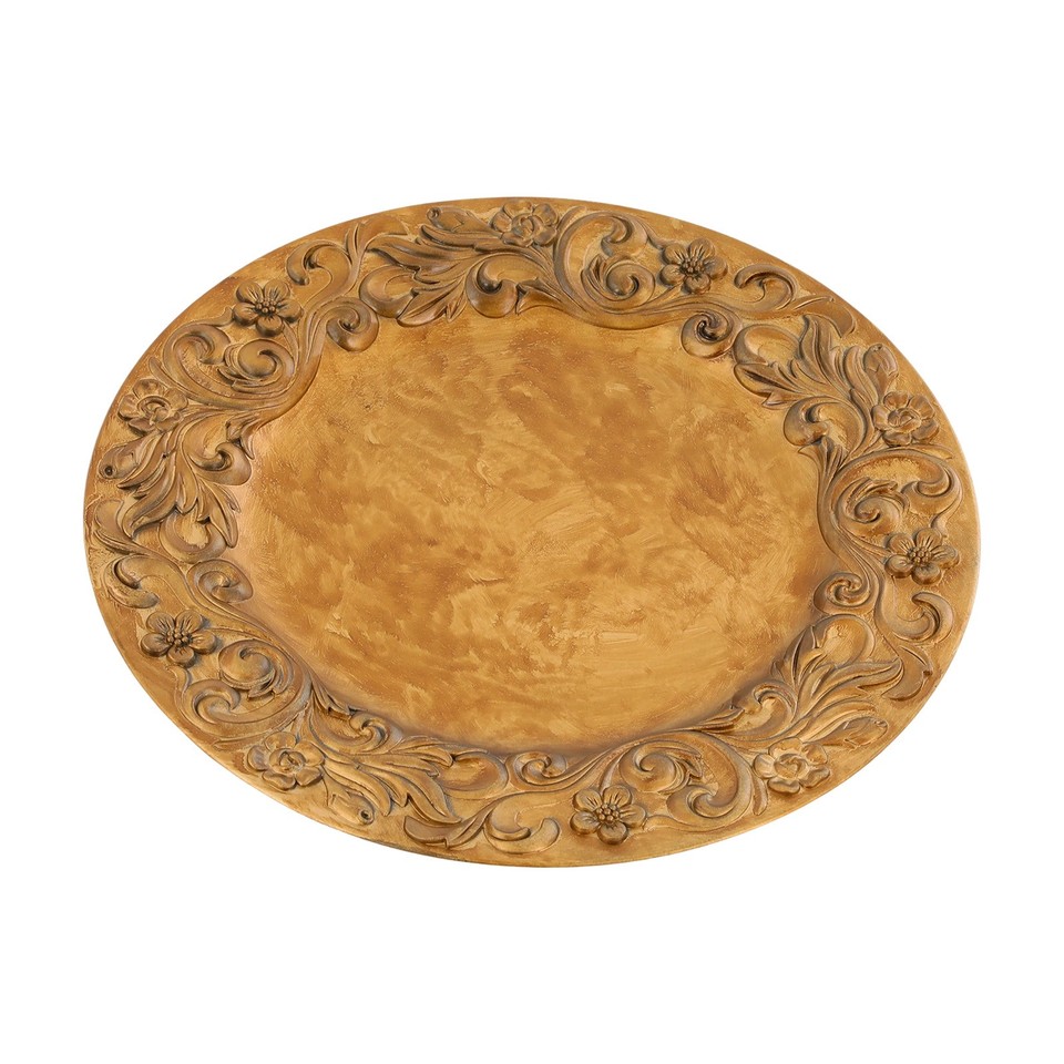 100Pcs European Retro Charger Plates 33cm Diameter Decorative Chargers ...