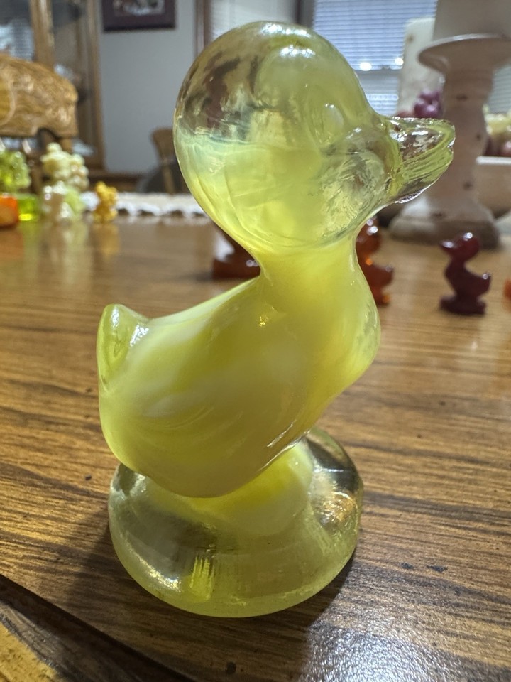 Lot Of 6 Boyd Art Glass Debbie The Duck Orange Slag Corn Silk Cadmium ...