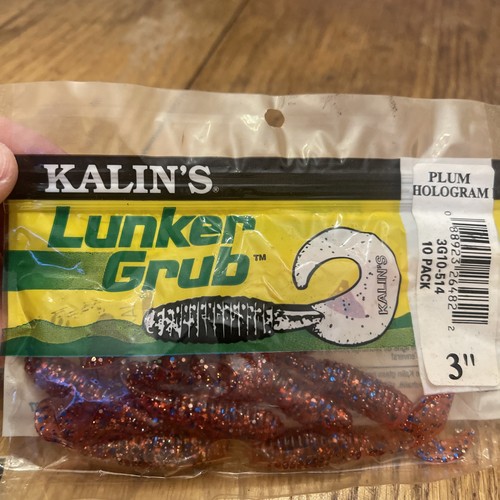 10-Pack Kalin's 3G10-514 Lunker Grub Plum Hologram, 3" Grub Curly Tail NOS | eBay