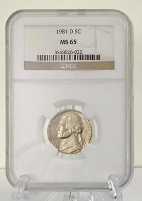 1981 D 5C JEFFERSON NICKEL NGC CERTIFIED MS 65 | eBay
