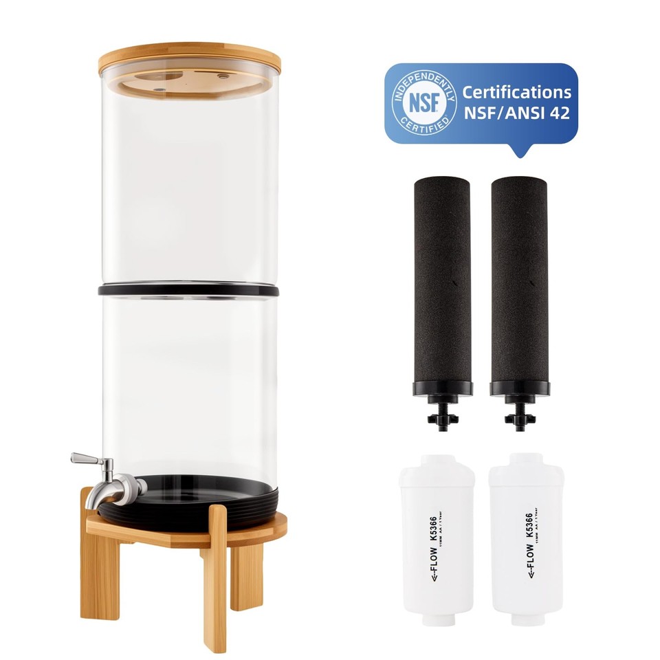 Gravity-Fed Water Filter System, Glass water filter, Glass Countertop ...