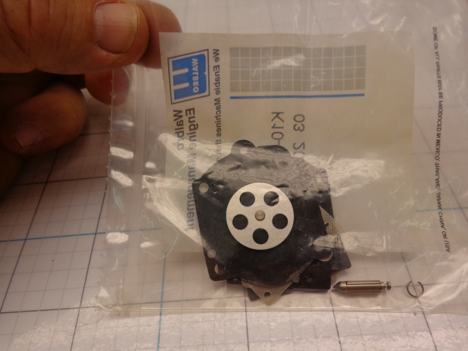 Walbro K10-HDB Carburetor Repair Rebuild Overhaul Kit Factory Sealed ...