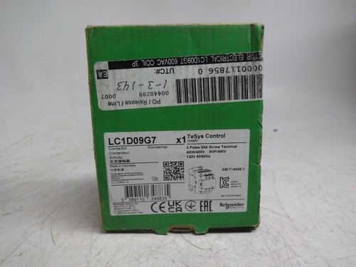 New Schneider Electric LC1D09G7 Contactor With Coil 120VAC 50/60Hz | eBay