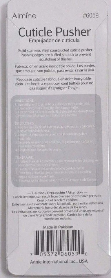 BRAND NEW ALMINE CUTICLE PUSHER STAINLESS STEEL #6059 | eBay