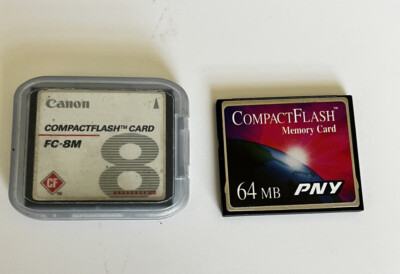 2 CompactFlash Memory Cards - 64MB PNY, 8MB Canon | eBay