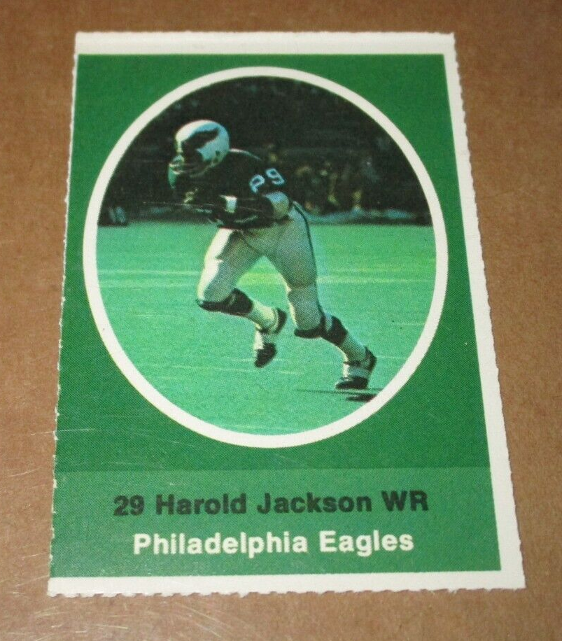1972 Sunoco NFL Football Stamp HAROLD JACKSON PHILADELPHIA EAGLES | eBay