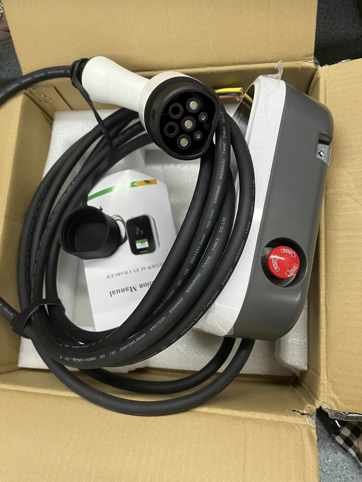 7KW 32A Type 2 EV Charger UK Plug Home Electric Vehicle Charging Station Wallbox | eBay