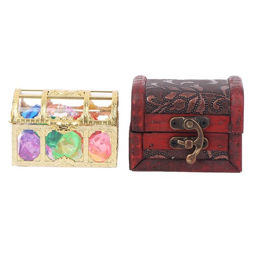 Diving Gem Pool Toy 10 Big Colorful Diamonds with Treasure Pirate Box ...