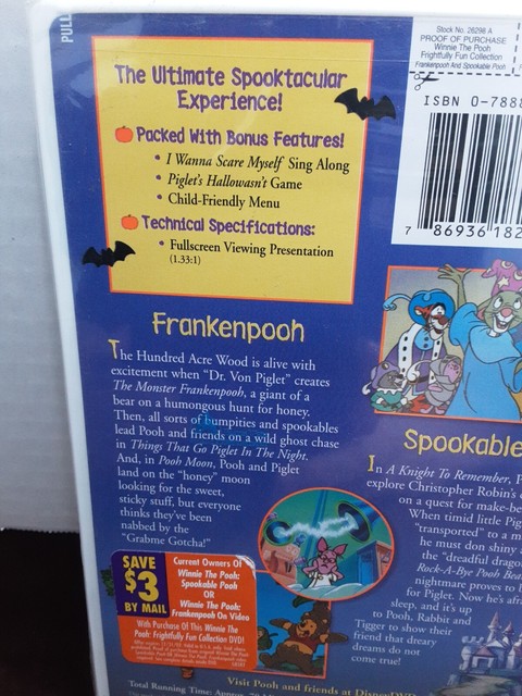 Winnie the Pooh - Frankenpooh and Spookable Pooh (DVD, 2002) for sale ...
