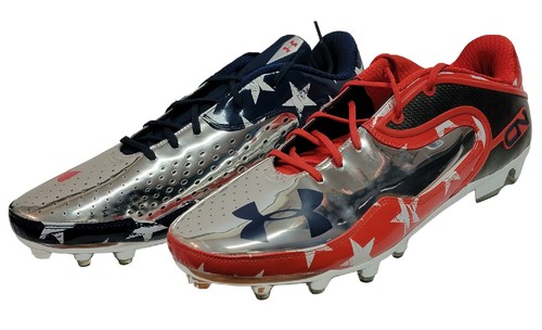 Men's Under Armour C1N Cam NEWTON Football Cleats Stars & Stripes SZ 16 ...