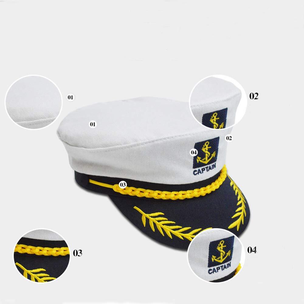 Soochat Captain Hat Nautical Sailor Skipper Hat Ship Yacht Boat Sailor ...