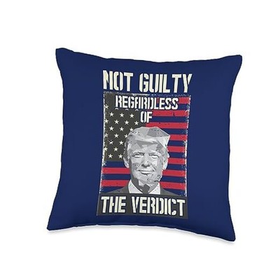 2024 Innocent USA Flag Not Guilty Legend Throw Pillow, Multicolor 16x16 ...
