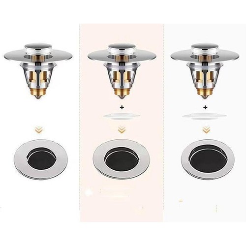 Polished Chrome Finish Hair Catcher Filter Basket Sink Drain Strainer ...