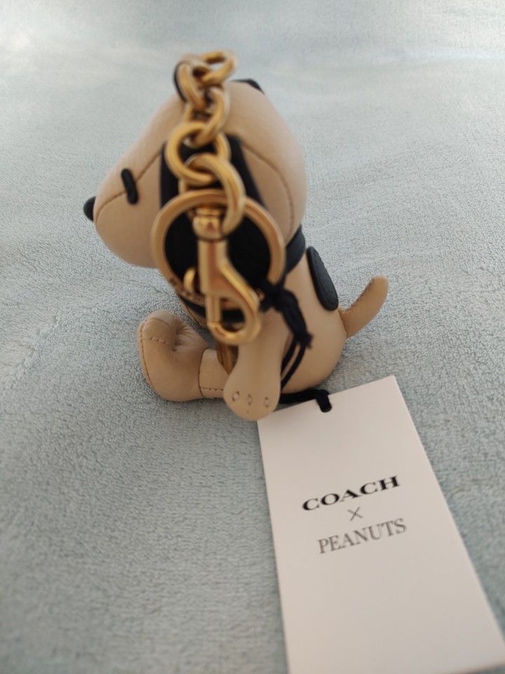 COACH X PEANUTS LEATHER SNOOPY COLLECTABLE BAG CHARM LIMITED EDITION ...