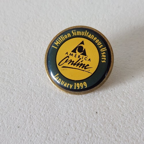 America Online AOL 1 Million Users 1999 Lapel Pin Vintage Internet ...