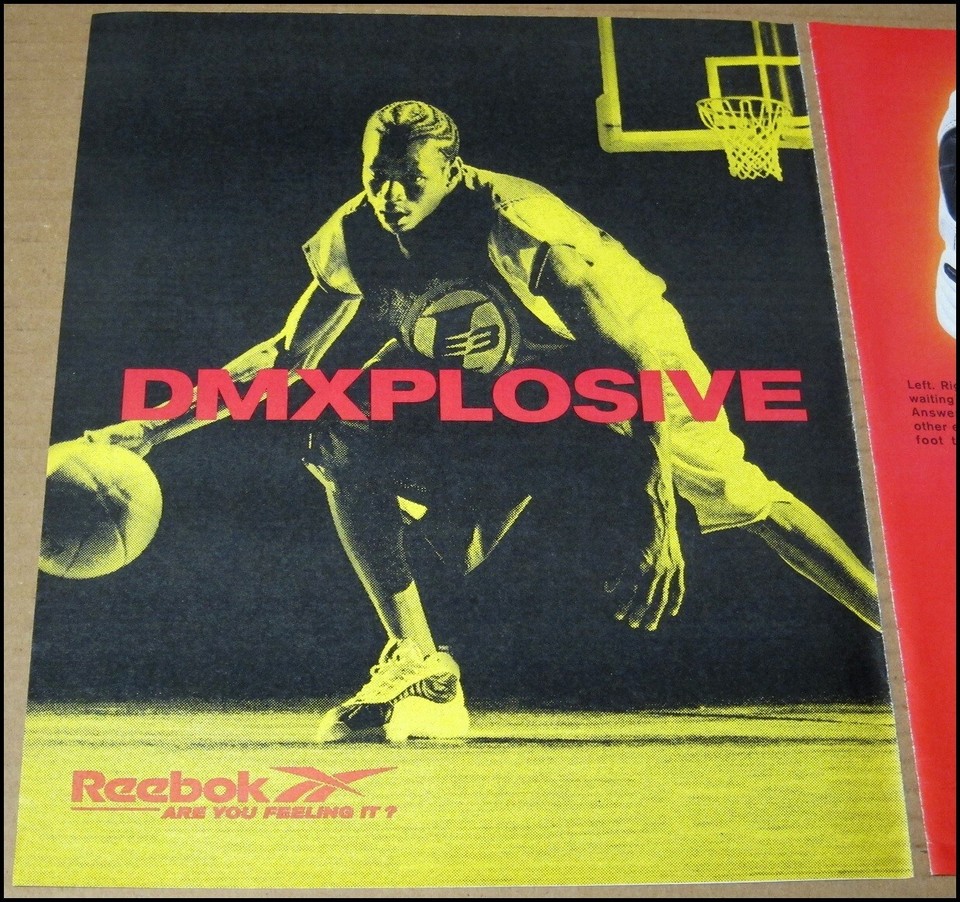 1999 Allen Iverson The Answer III DMX Reebok 2-Page Print Ad Shoe ...