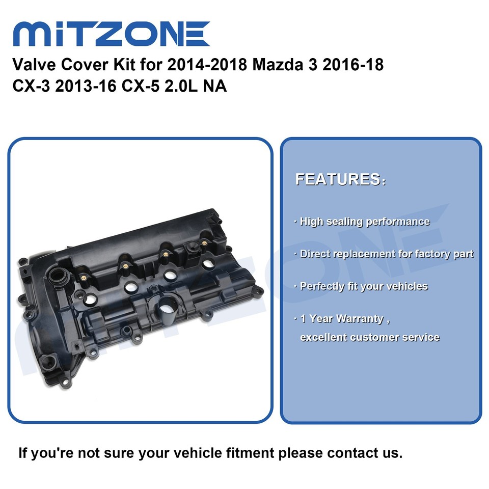 Engine Valve Cover Kit for 2014-2018 Mazda 3 2016-18 CX-3 2013-16 CX-5 ...