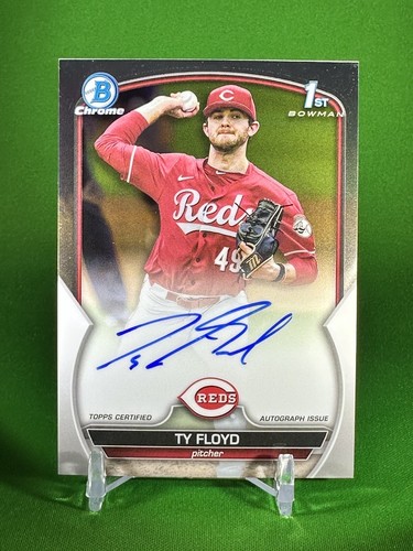 2023 Bowman Draft Chrome TY FLOYD 1st RC Prospect Auto Reds CDA-TF ...