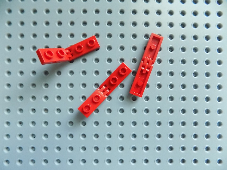 Lego Hinge Plate 1x2 w/ 3 Fingers attached to 2 Fingers pick your color ...