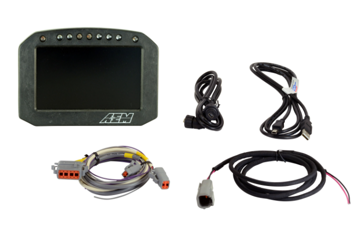 AEM CD-5LG 5" Carbon Flat Panel Logging Display w/ Internal GPS 30 ...