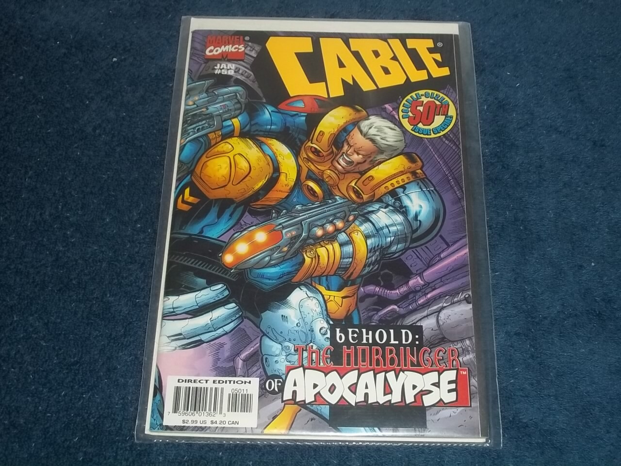 CABLE JAN #50 COMIC BOOK - IN MINT CONDITION W/COLLECTOR'S POUCH ...