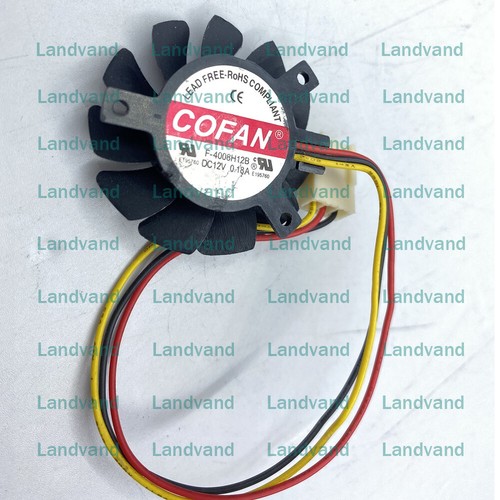 F-4008H12B 40x40x8mm 3-Pin DC Brushless Axial Ultra Thin Micro Cooling ...