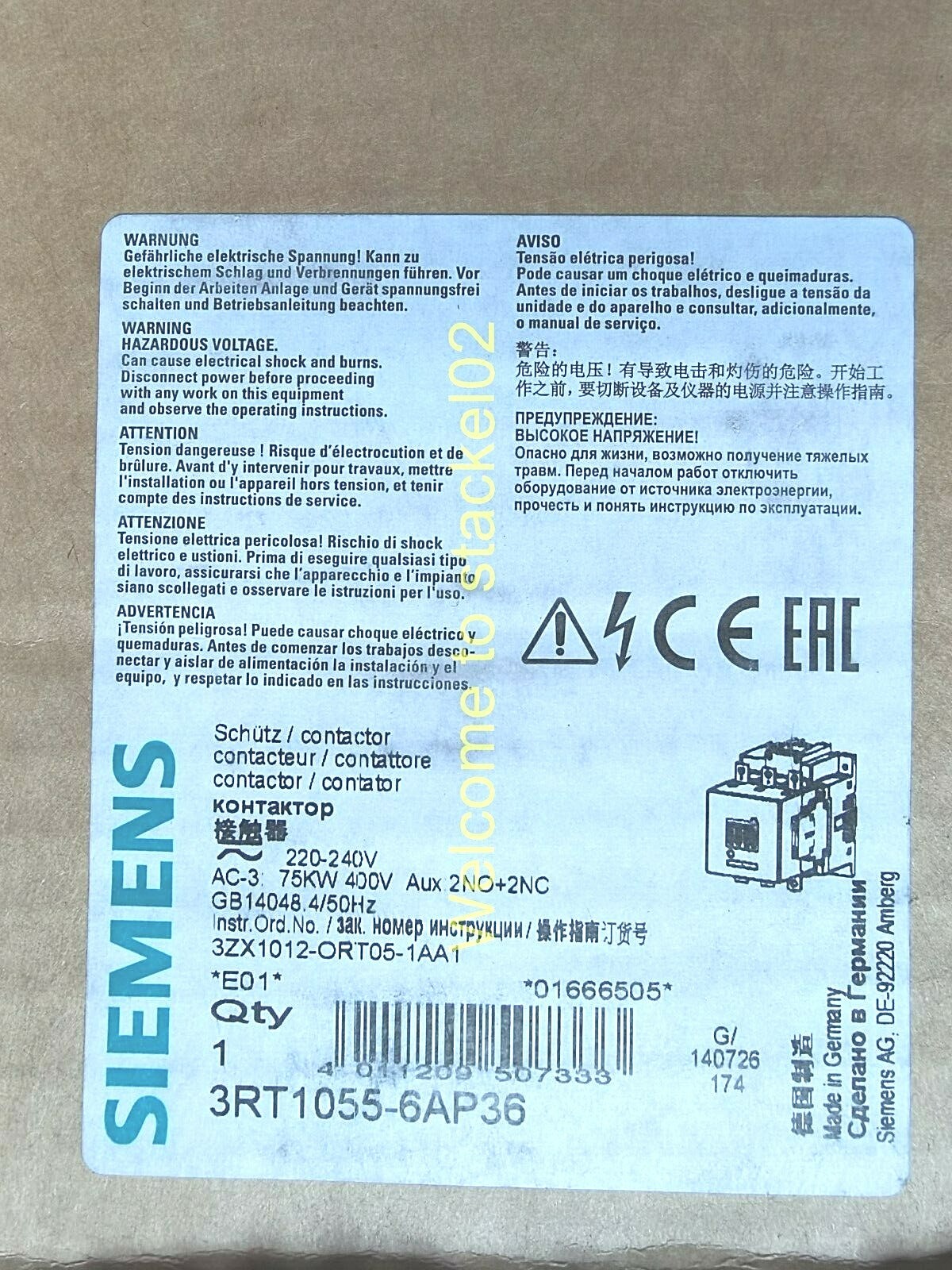 1pc for Siemens Contactor 3rt1055-6ap36 3RT10556AP36 MX for sale online ...