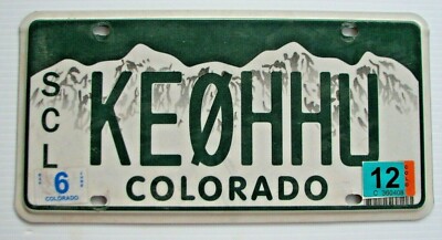 COLORADO SCL GRAPHIC AMATEUR HAM RADIO OPERATOR LICENSE PLATE " KE 0 ...