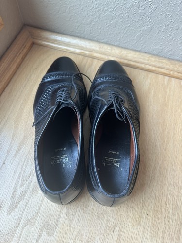 NEW NIB Allen Edmonds New Orleans Black WOVEN Cap Toe SHOES 10 E Box ...