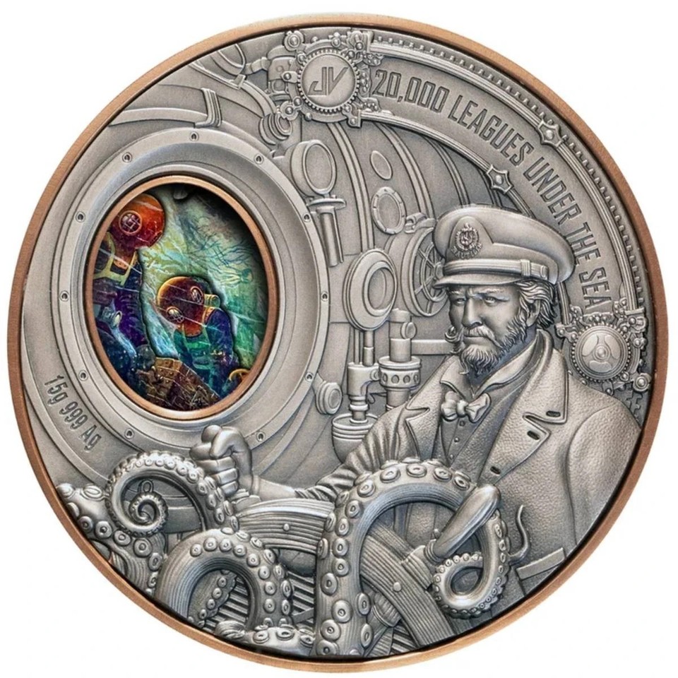 2026 Samoa 20000 Leagues Under the Sea 15 Gram Silver 340 Grams Cooper ...