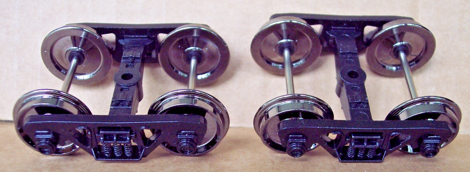 Weaver O Scale 1 PAIR ROLLER BEARING FREIGHT CAR DIE CAST SPRUNG TRUCKS ...