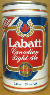 LABATT CANADIAN LIGHT ALE 341ml Beer CAN, Toronto, CANADA, IMPORTED ...